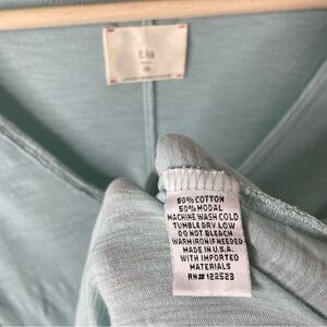 Anthropologie | Tops | Anthropologie Tla Light Blue Flower Button Tee ...